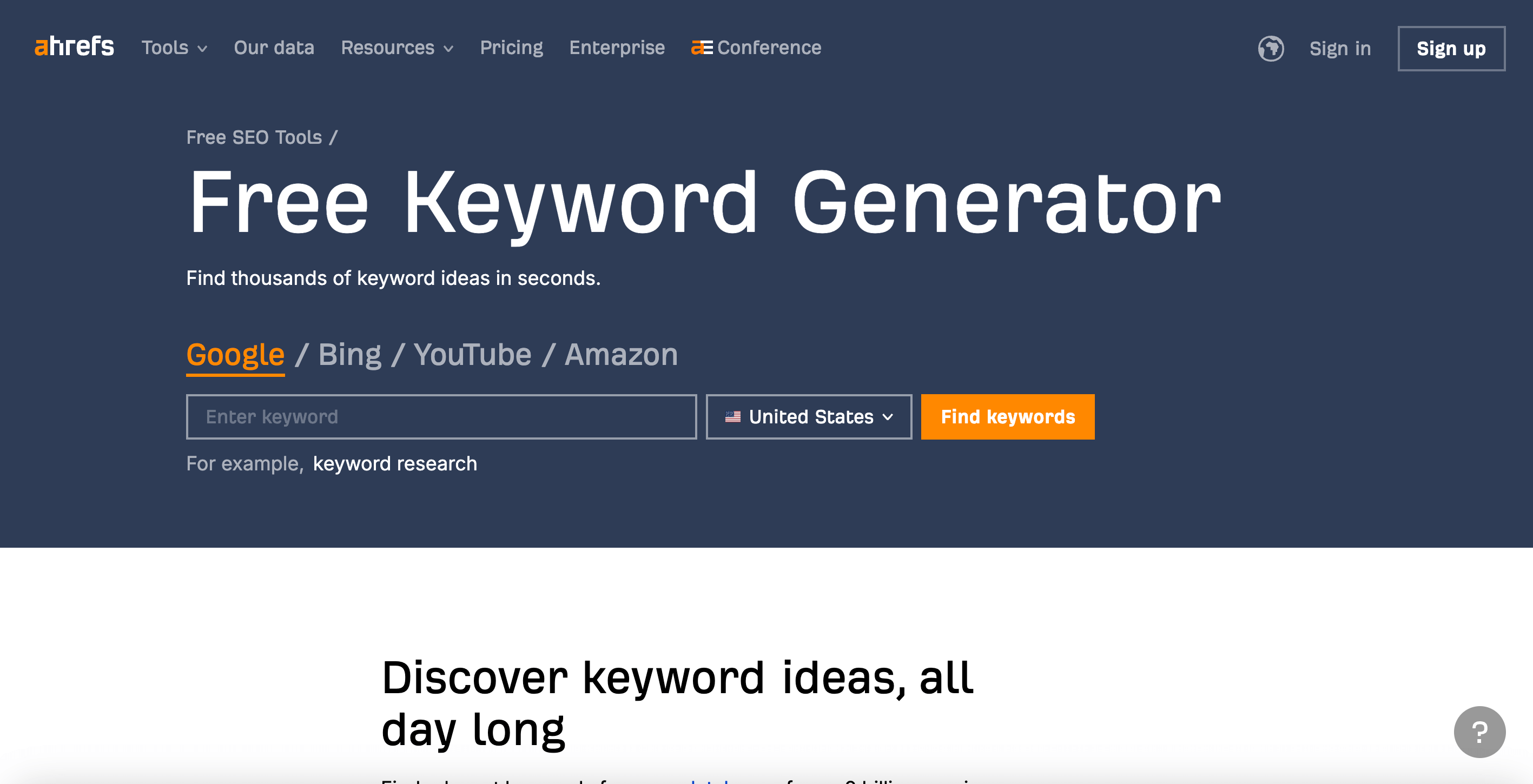 Ahrefs keyword generator Free Keyword Generator Tool Find 100